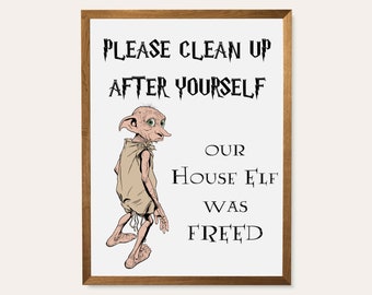 House Elf Sign | Etsy