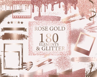 Rose Gold Clip Art | Etsy