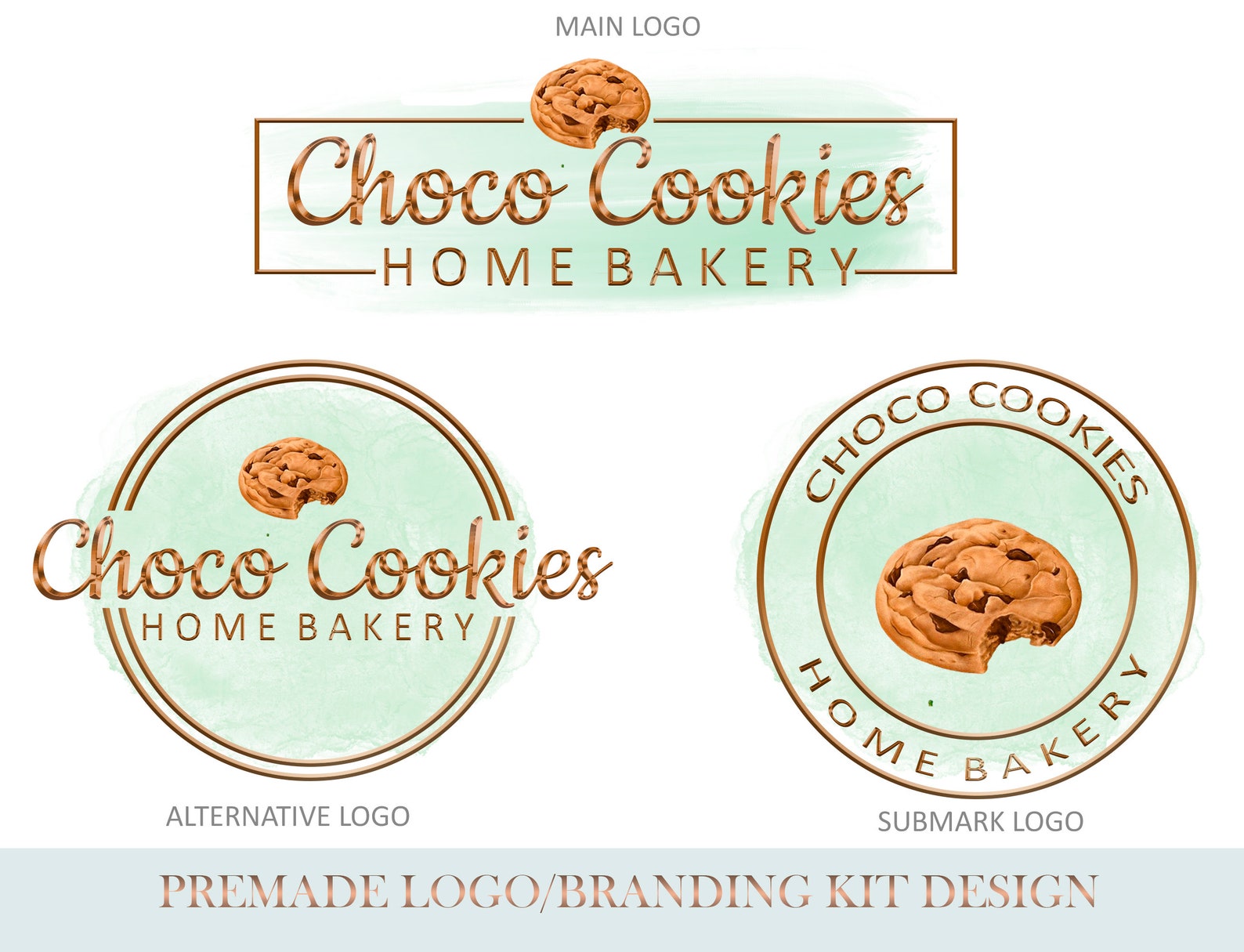 Cookie Logo Design Homemade Cookies Logo Branding Kit Custom | Etsy