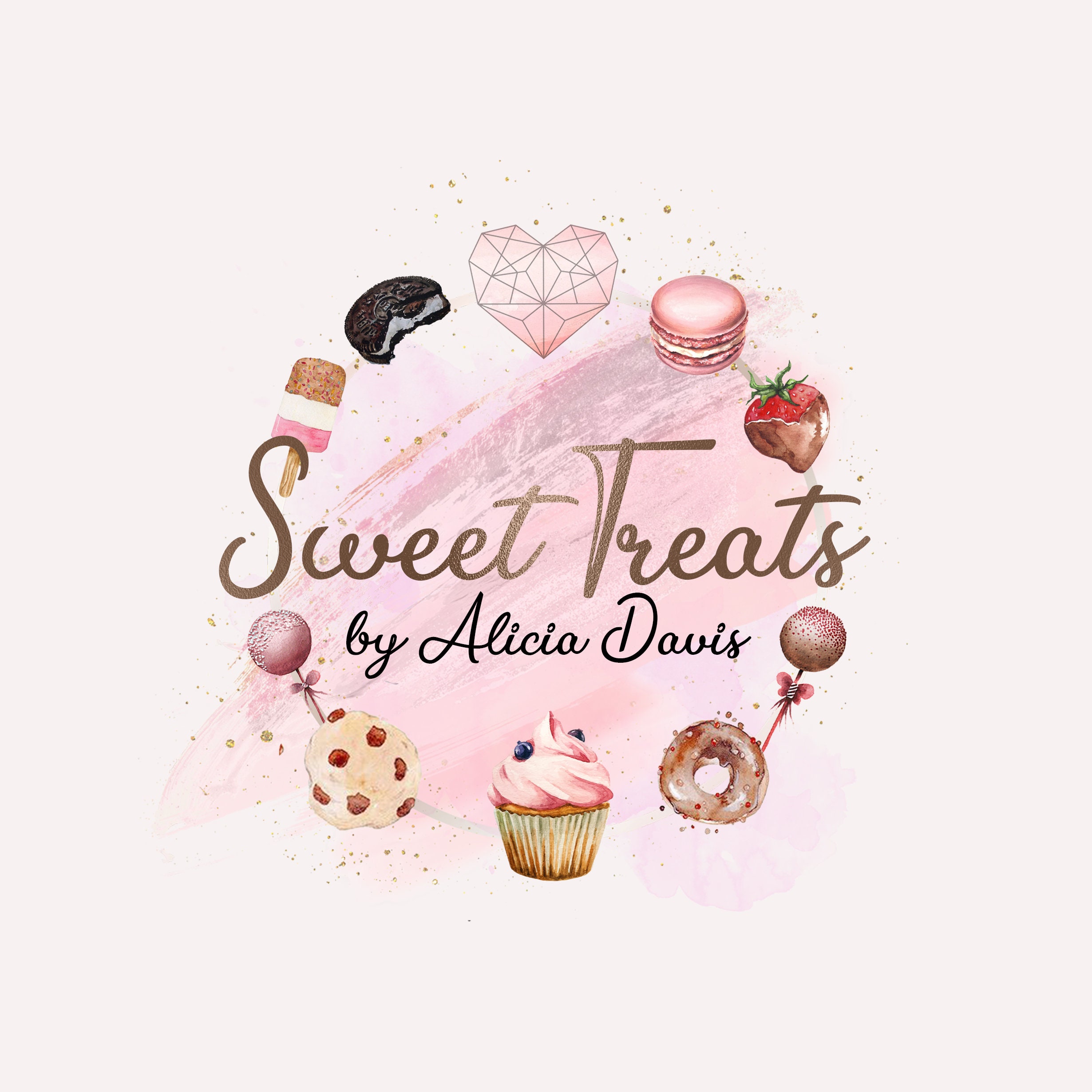 Sweet Treats Logo Design Logo des friandises maison Logo de | Etsy