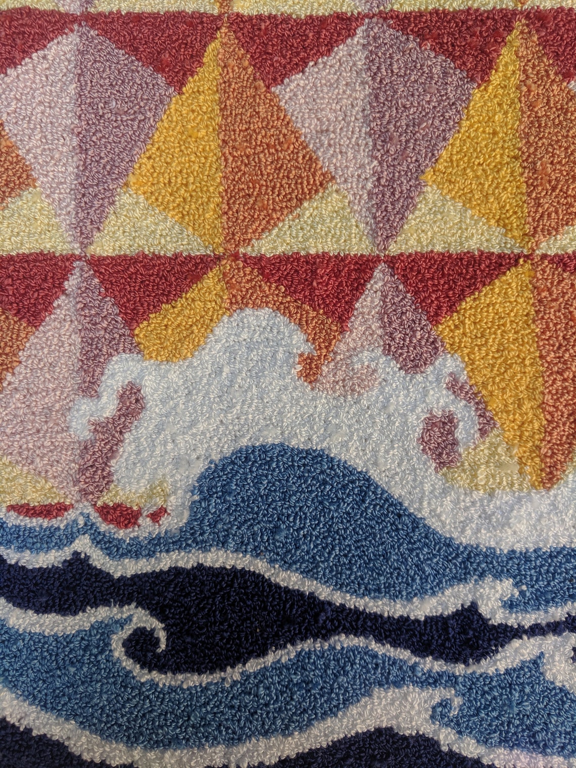 Punch Needle Pattern "coastal Waves" Instant PDF Digital Download - Etsy