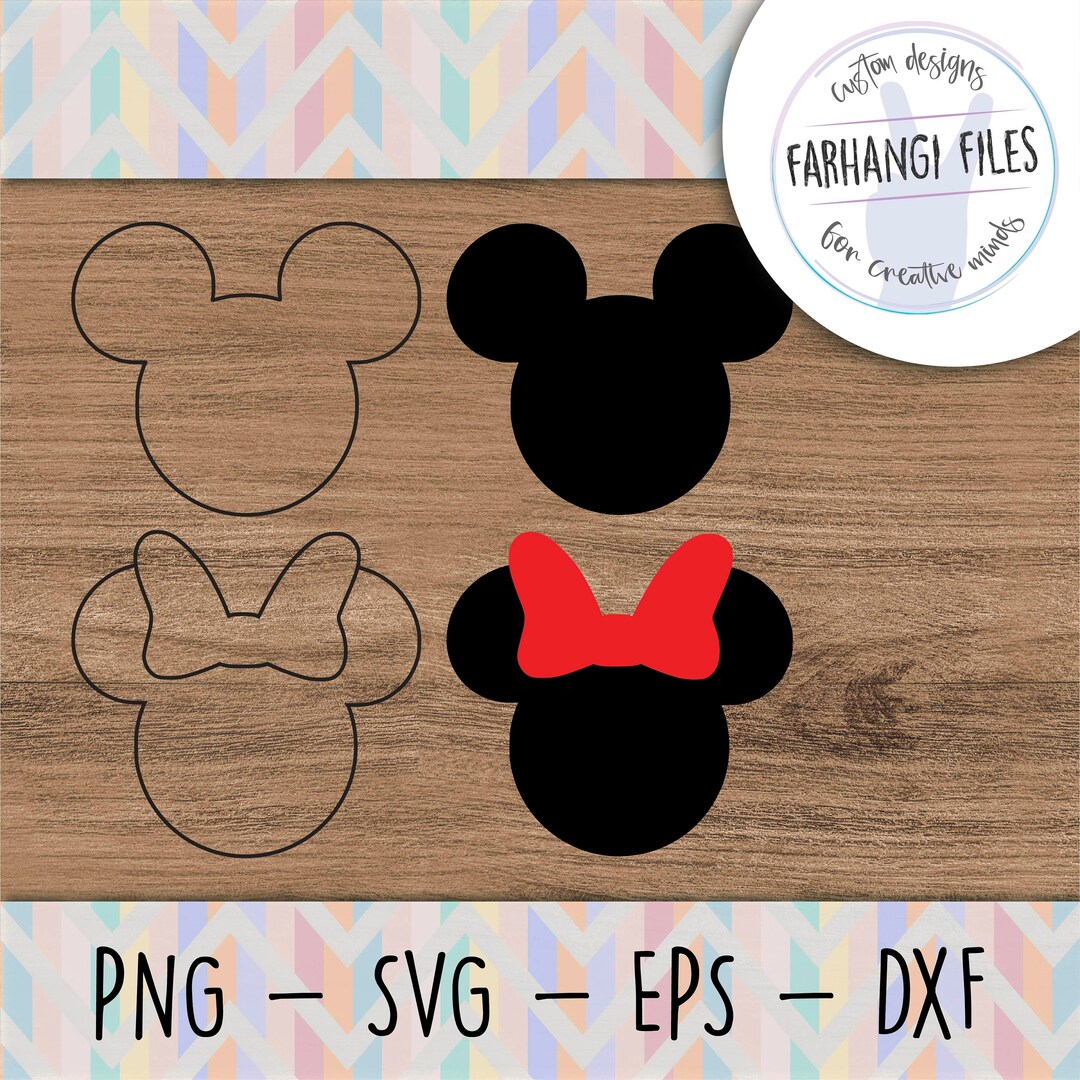 Mickey Mouse Head - Laser Cut File - Digital Download - Clip Art ...
