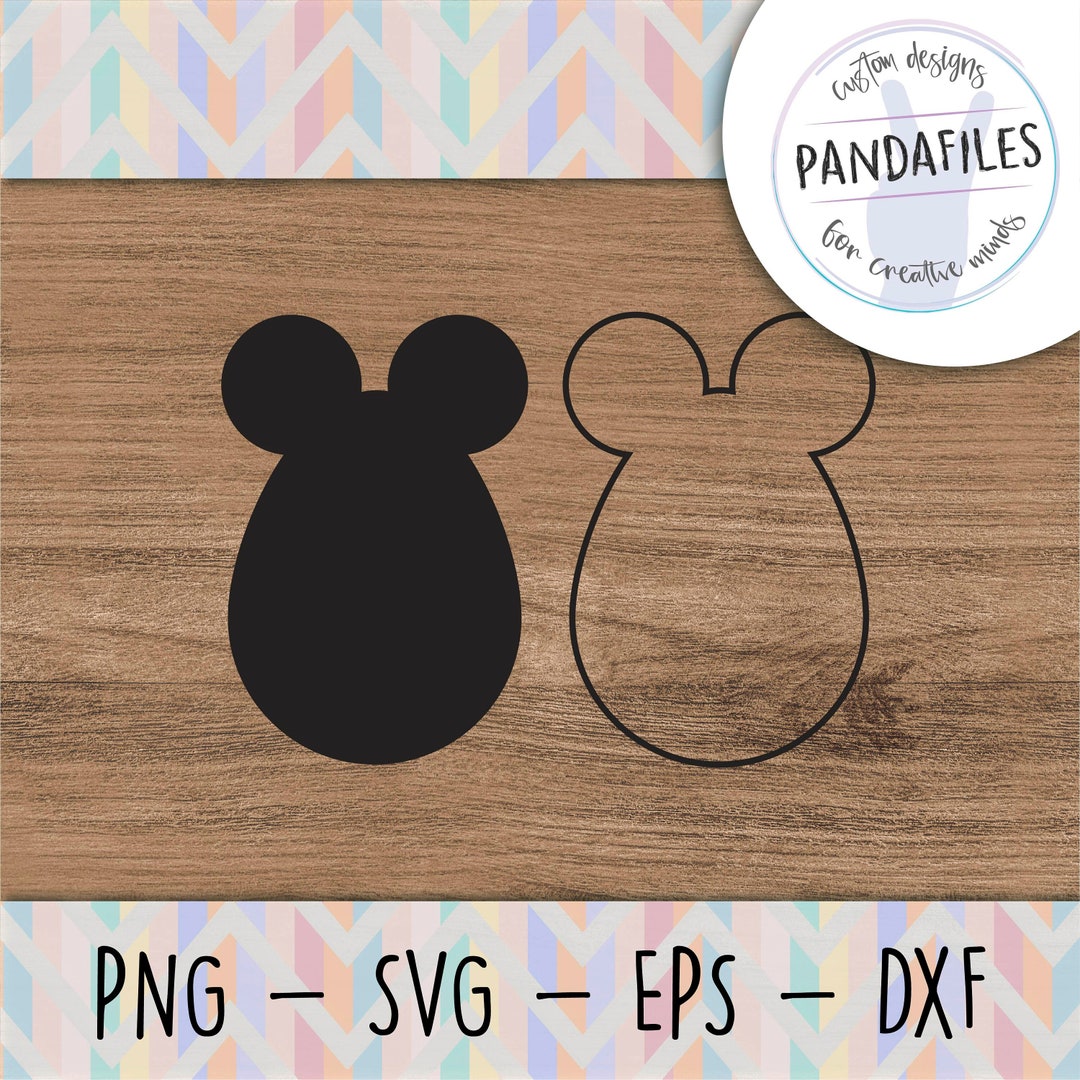 Easter Mickey Mouse Head - Laser Cut File - Digital Download - Clip Art ...