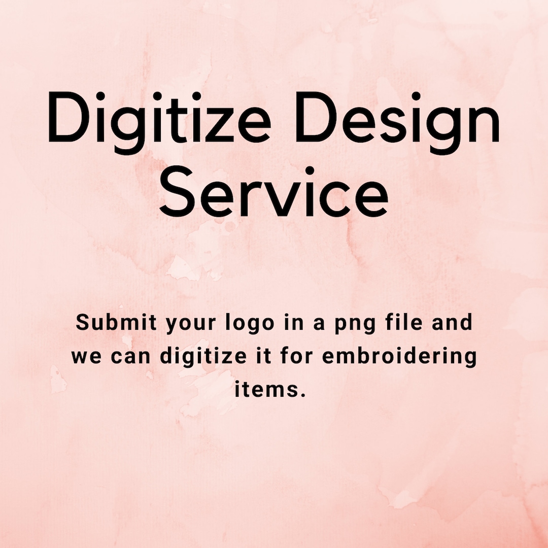 Digitize Design Digitize Embroidery Logo - Etsy