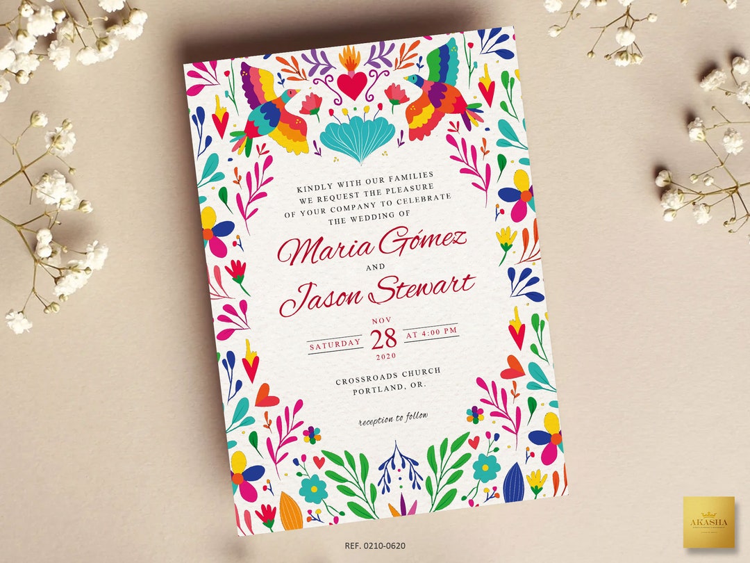 Mexican Theme Wedding Invitation 6 Templates, Mexican Wedding ...
