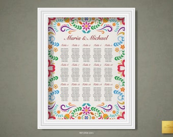 Mexican Style Seating Chart - Etsy