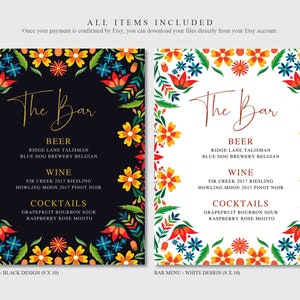 Mexican Theme Bar Menu Template, Mexican Bar Menu, Bar Menu Template ...