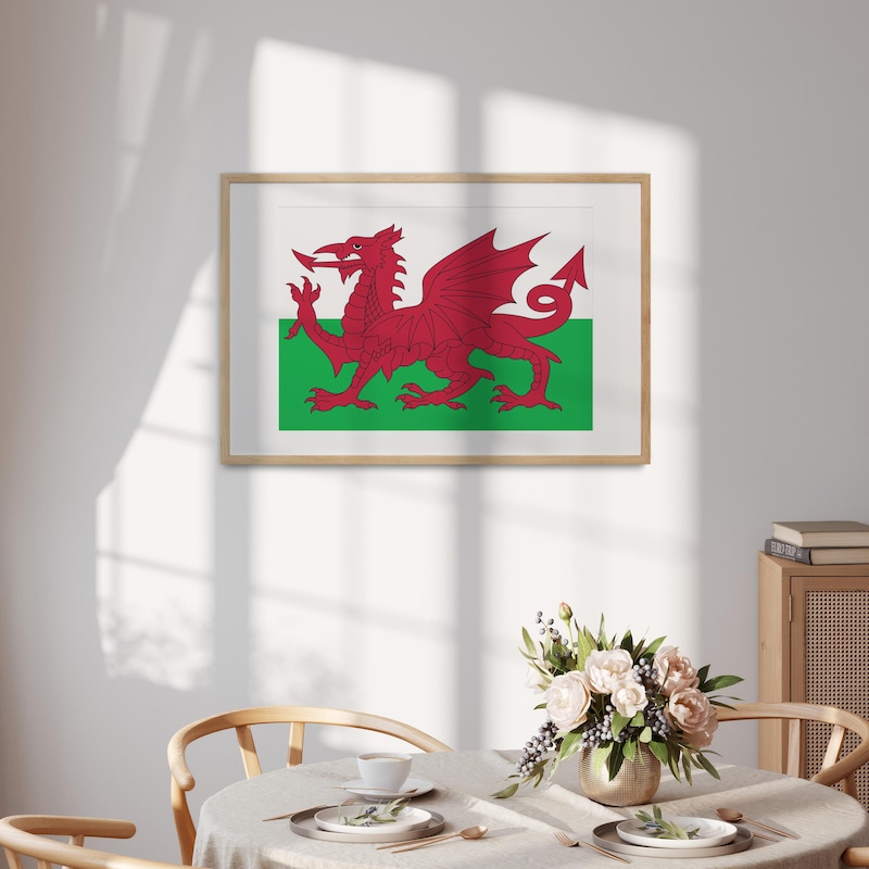Welsh Flag Poster - Etsy UK