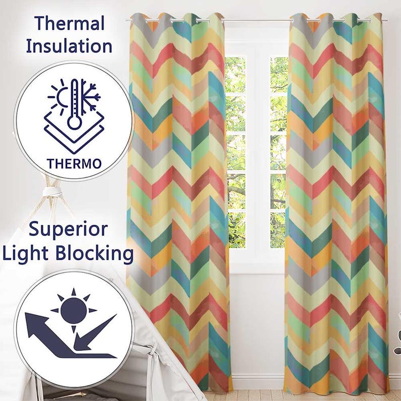 Abstract Bold Chevron Pattern Colorful Zigzag Seamless Pattern ...