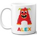 Kids Children Little Monster Theme Monogramname Initial Letter Coffee ...