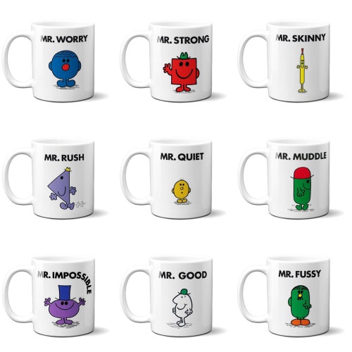 MR MEN Inspired Novelty Funny Joke Cartoon Customized Coffee Tea Mug ...