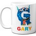Kids Children Little Monster Theme Monogramname Initial Letter Coffee ...