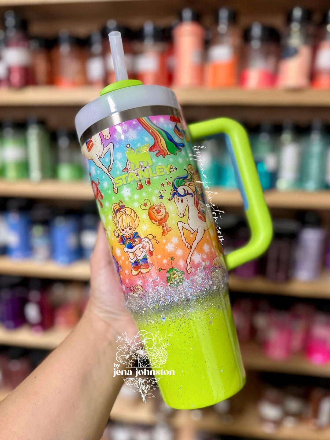Rainbow Brite Stanley Tumbler: 80s-90s Glitter Epoxy Coated 30oz - Etsy