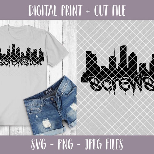 Houston SVG. PNG. Screwston. Htown. Drip. Skyline - Etsy