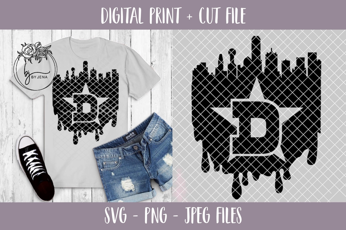 Dallas Skyline SVG. PNG. Cowboys. Drip. the Big D. DFW - Etsy