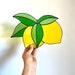 Stained Glass Pattern, Double Lemon Design, Tropical Fruit Glass ...
