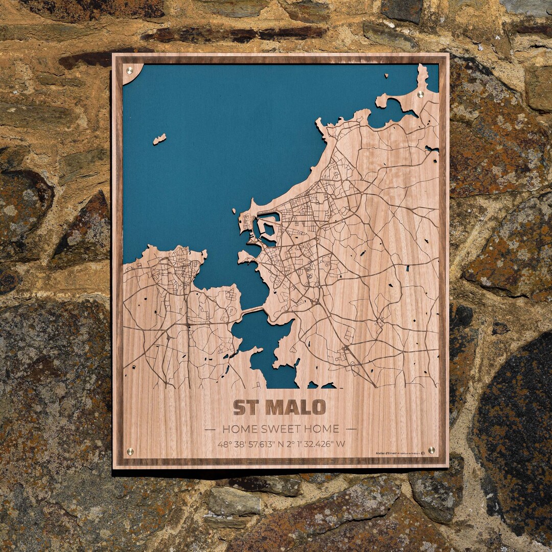 City Map - My City - 3D Wooden - Etsy