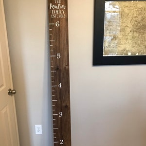 Personalized and Painted/stain Kids Wooden Growth Chart Ruler - Etsy