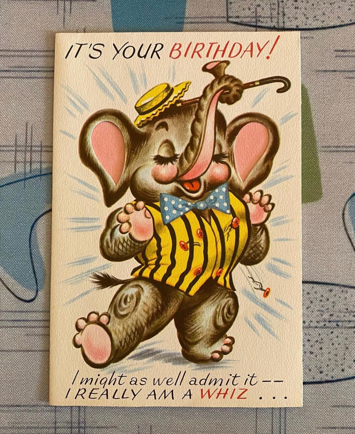 Modern Fashion Get Your Own Style Now Vintage Unused 3 YEAR OLD Birthday Card ANTHROPOMORPHIC modern-fashion-get-your-own-style-now-vintage-unused-3-year-old-birthday-card-anthropomorphic