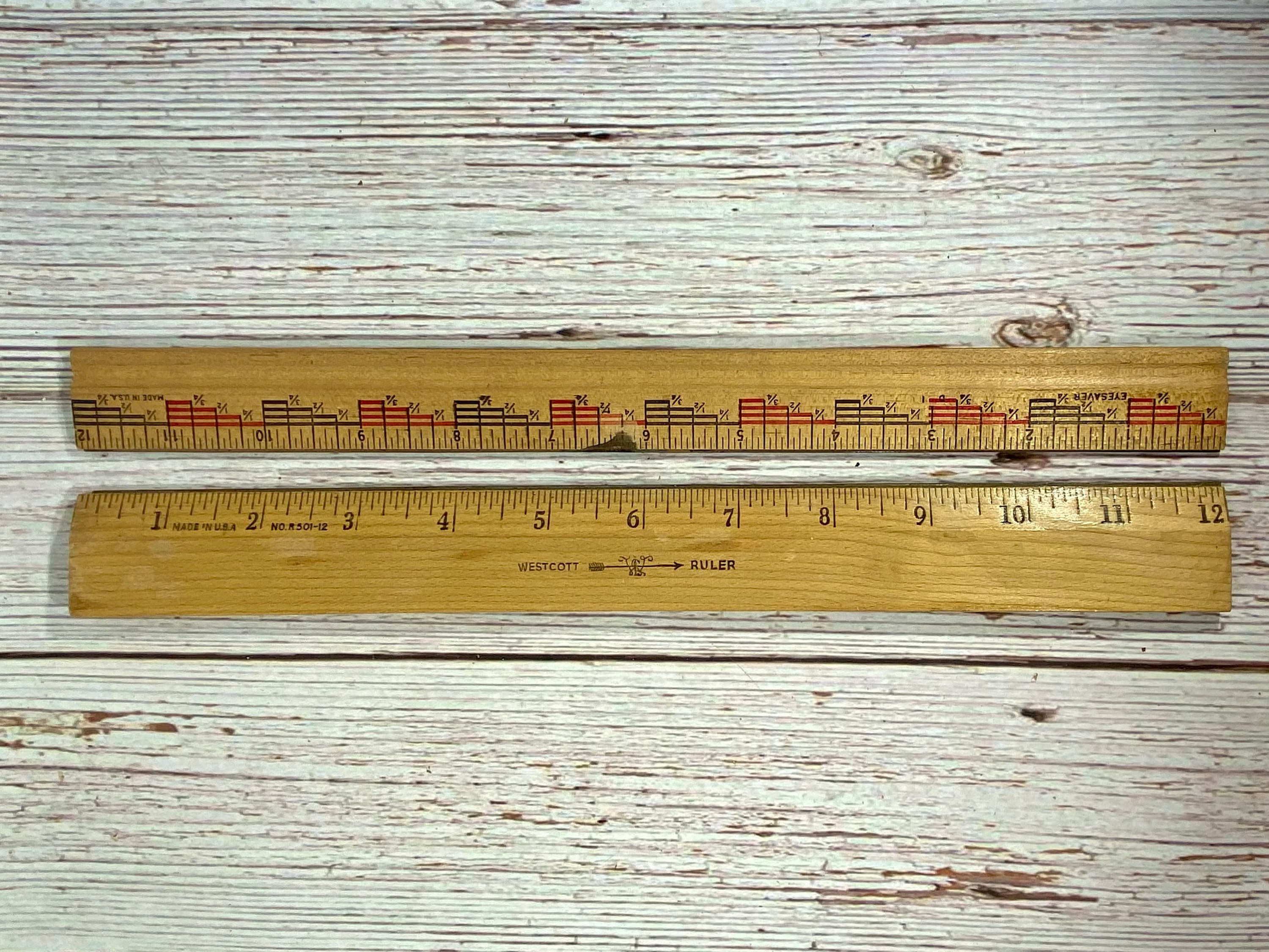 Pair of Vintage Wood Rulers Westcott School Office Supplies | Etsy
