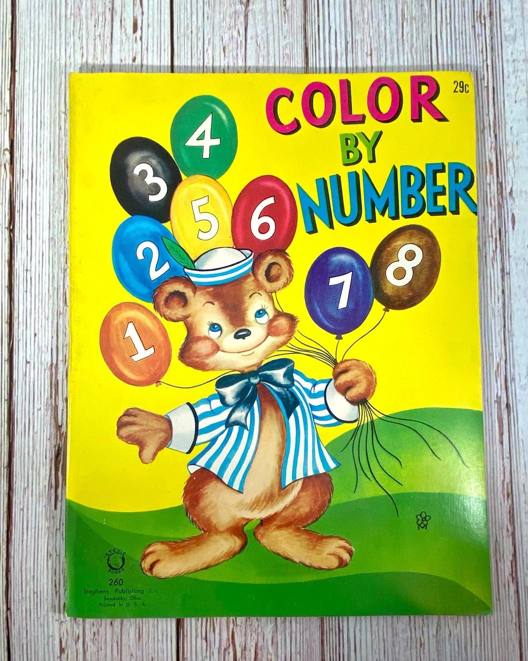 Vintage Unused Color by Number Coloring Book Ephemera Anthropomorphic ...