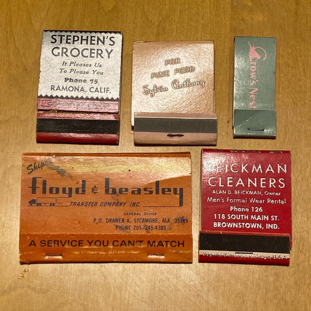 Small Lot of Vintage Matchbooks - Etsy