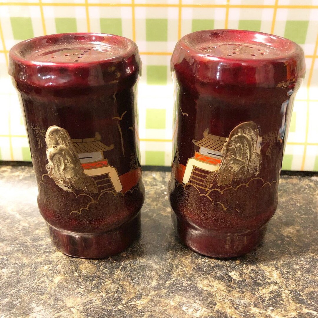 Asian Scenery Salt and Pepper Shakers - Etsy