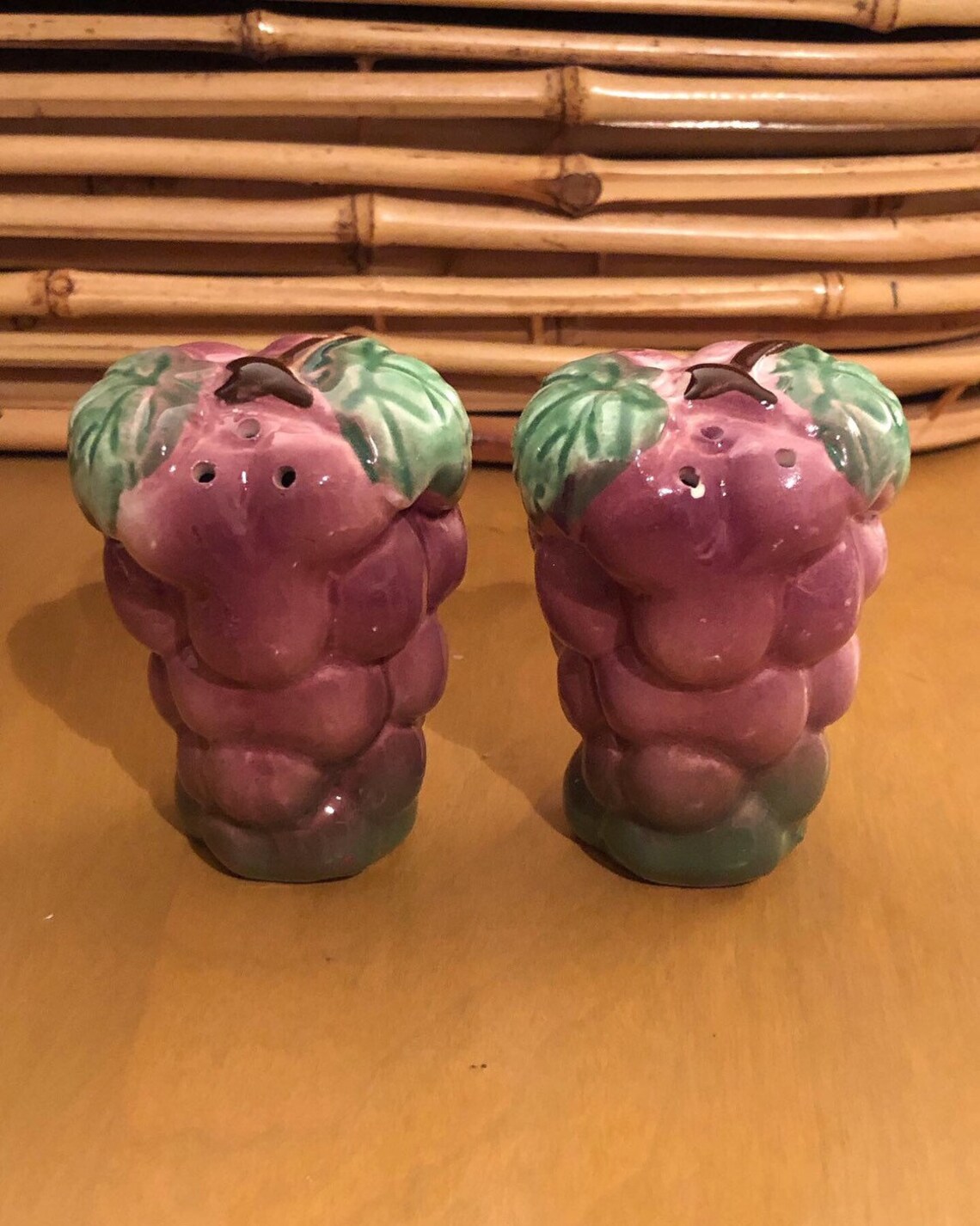 Vintage Anthropomorphic Purple Grapes Salt and Pepper Shakers | Etsy