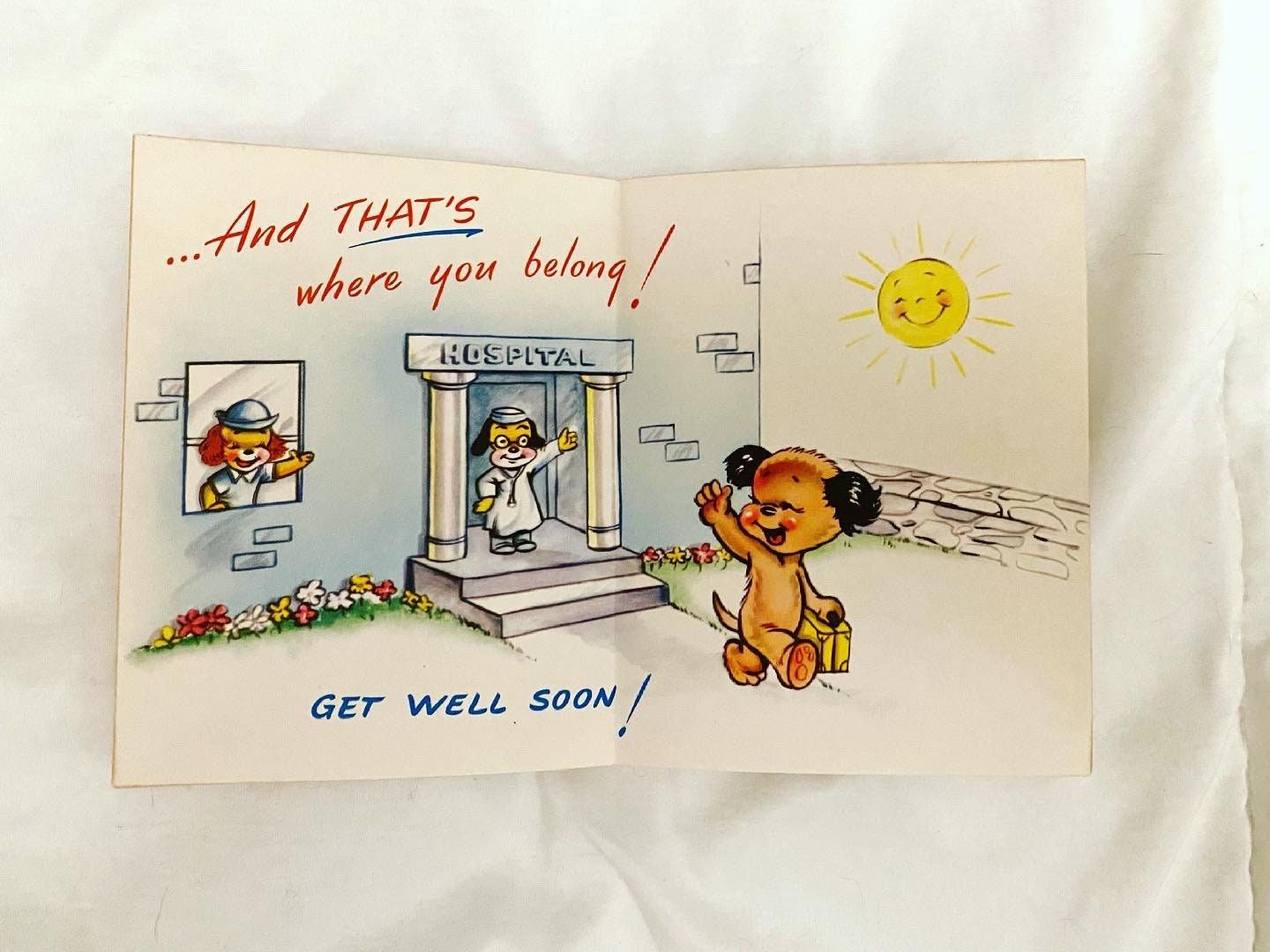 Your Choice of a Vintage Get Well Soon Card Ephemera MCM Kitsch ...