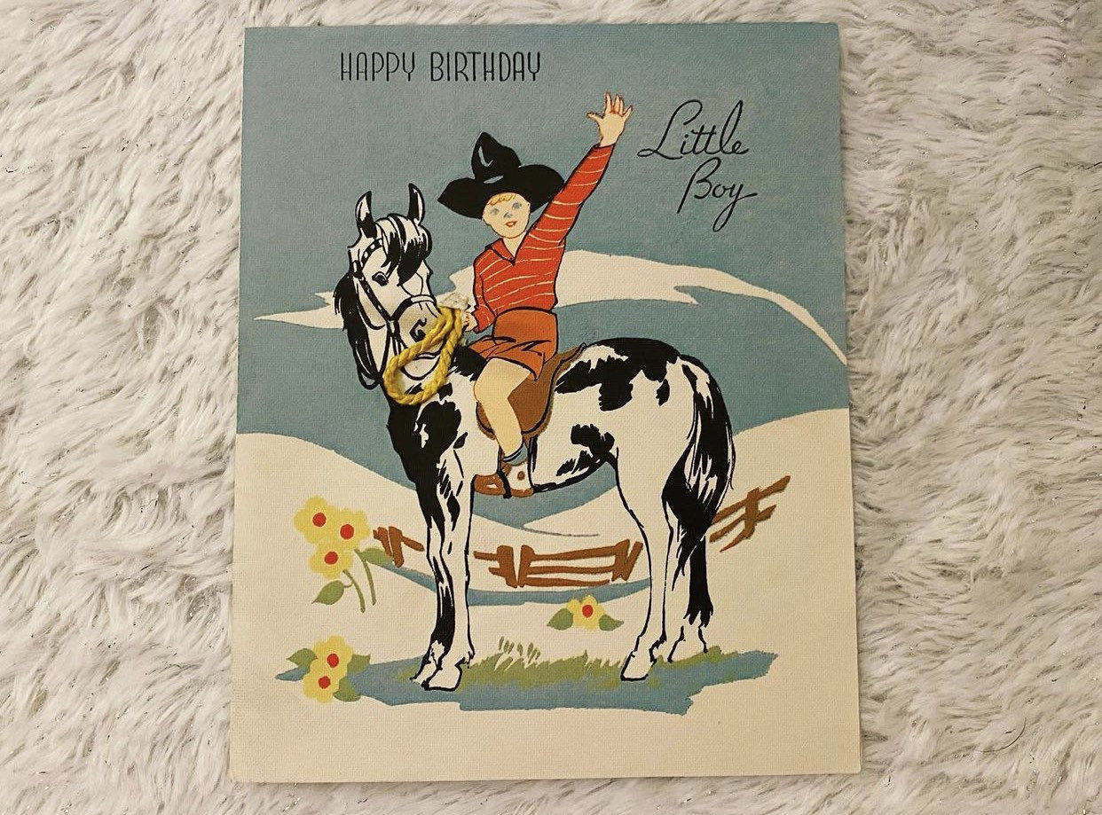 Your Choice of a Vintage Kids Birthday Card Little Boy Four 4 | Etsy
