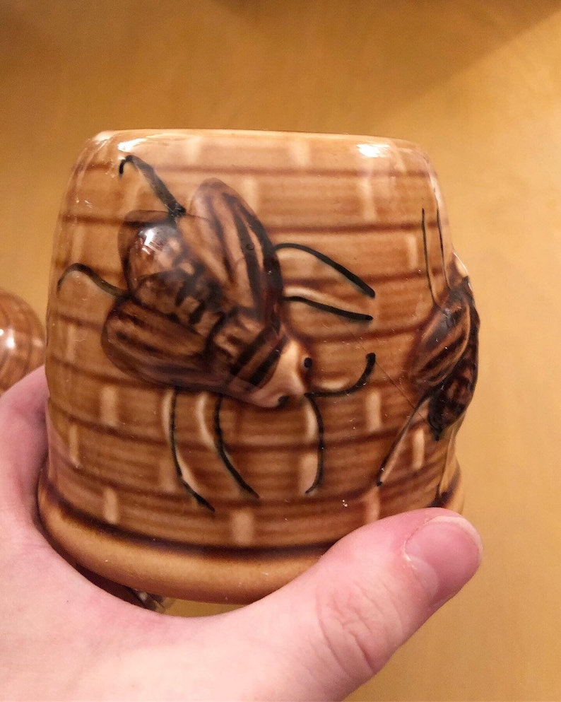 Vintage Beehive Honey Pot - Etsy