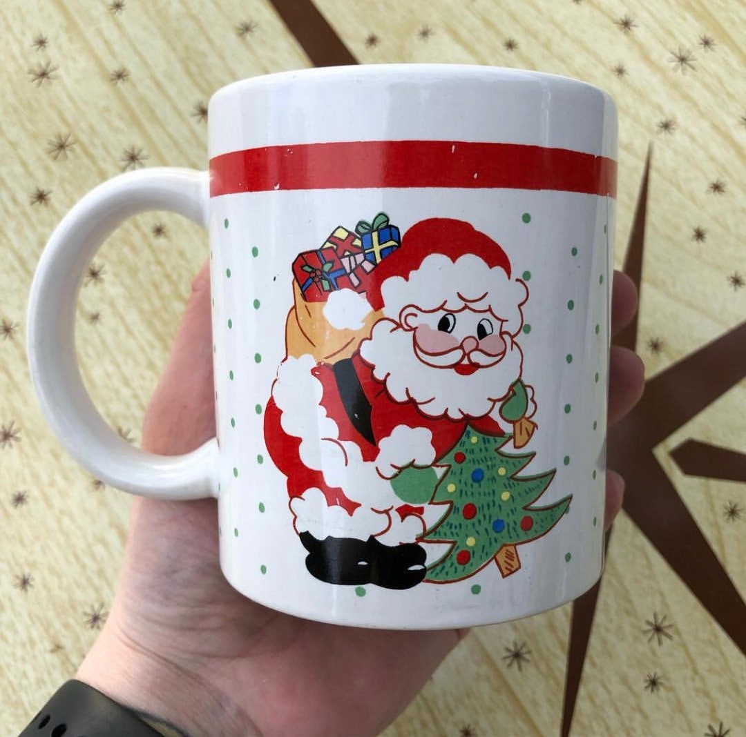 Cute Santa Claus Mug With Rosey Cheeks - Etsy