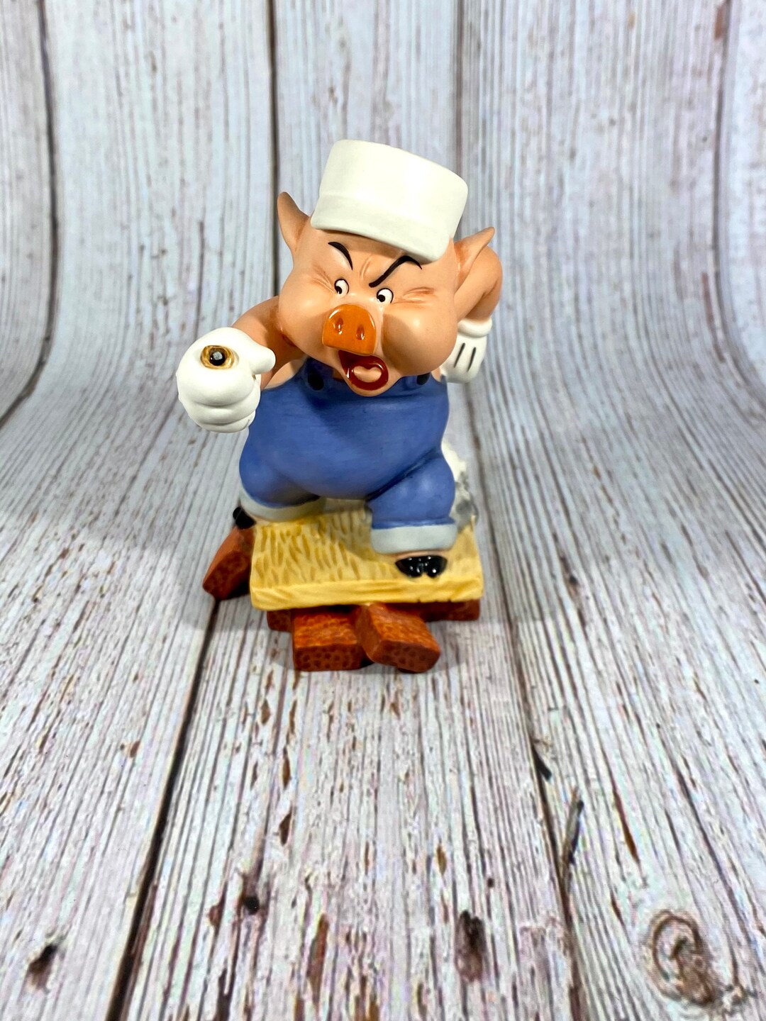 Vintage Practical Pig Figure Three Little Pigs Work and Play Don’t Mix ...