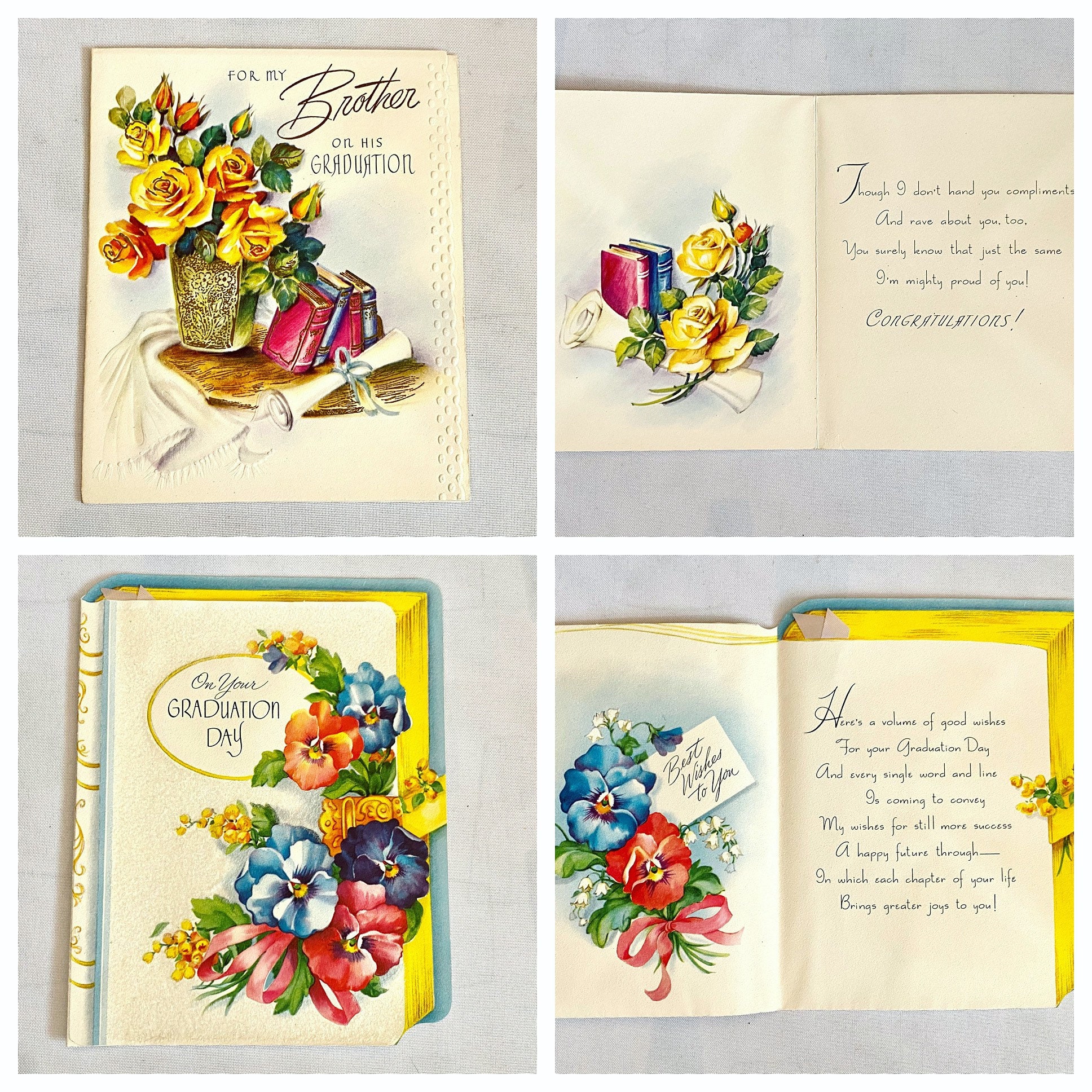 Your Choice NOS Vintage Graduation Card Graduate Niece Brother | Etsy