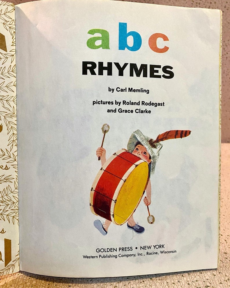 Vintage Childrens Book 1982 ABC Rhymes A Little Golden Book | Etsy