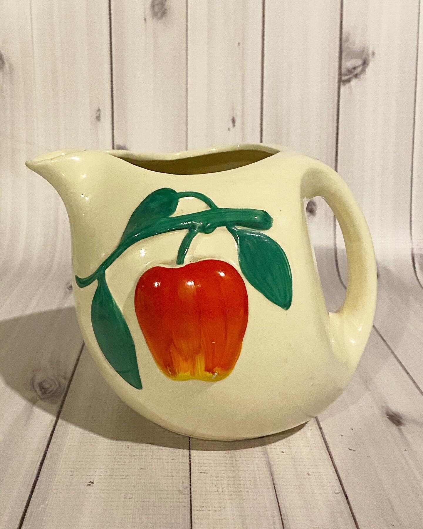Vintage Pippin Pottery USA Ceramic Apple Pitcher | Etsy