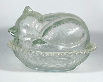 Indiana Glass Cat | Etsy