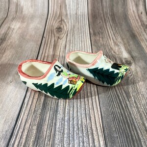 Vintage Mini Ceramic Clogs Couple Hand Painted Dutch Holland - Etsy