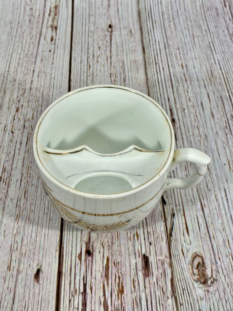 Vintage Mustache Teacup Flower Leaves Mug Shaving - Etsy