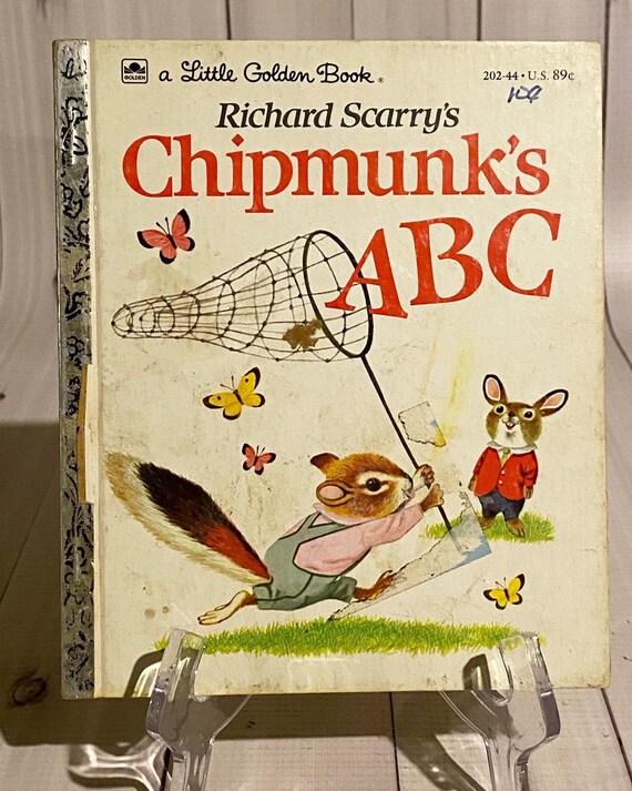 Vintage Richard Scarrys Chipmunks ABC A Little Golden Book - Etsy