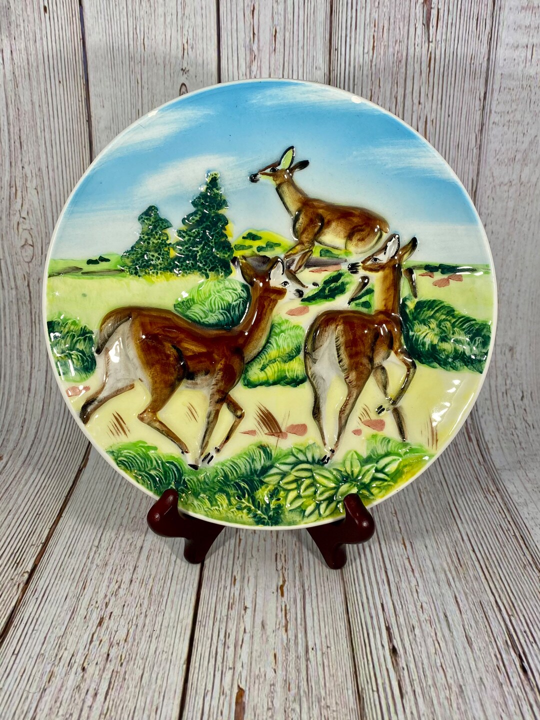 Vintage Artmark Decorative Deer Plate - Etsy