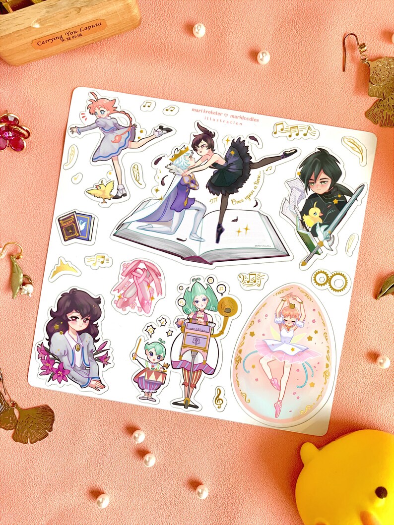 Princess Tutu 6x6 Sticker Sheet - Etsy