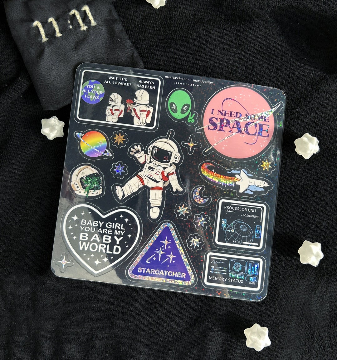 I Need Space 6x6" Sticker Sheet - Etsy