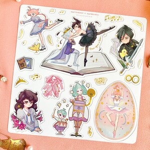 Princess Tutu 6x6 Sticker Sheet - Etsy