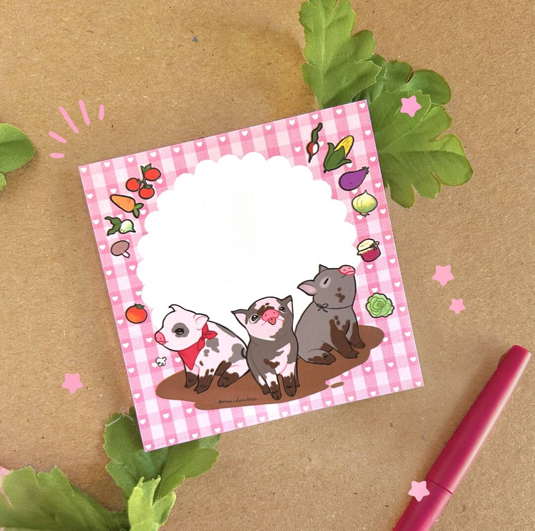 Pig Pen 4" Memo Pad - Etsy