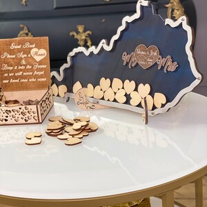 Kentucky Shape Wedding Guest Book Alternative Wedding Guest - Etsy