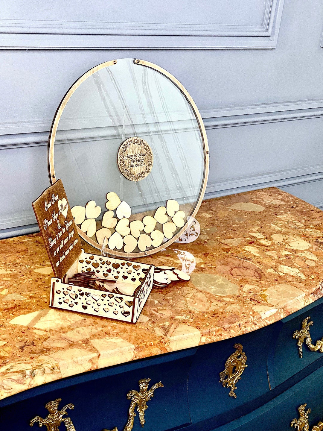 Circle Shape Wedding Guest Book Alternative Wedding Guest - Etsy