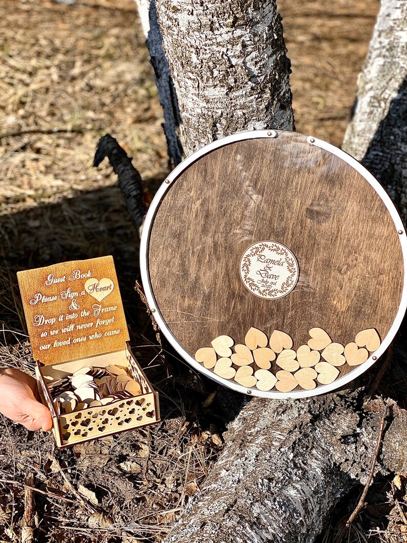 Circle Shape Wedding Guest Book Alternative Wedding Guest - Etsy