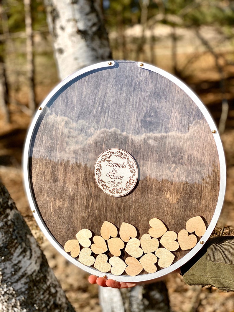 Circle Shape Wedding Guest Book Alternative Wedding Guest - Etsy