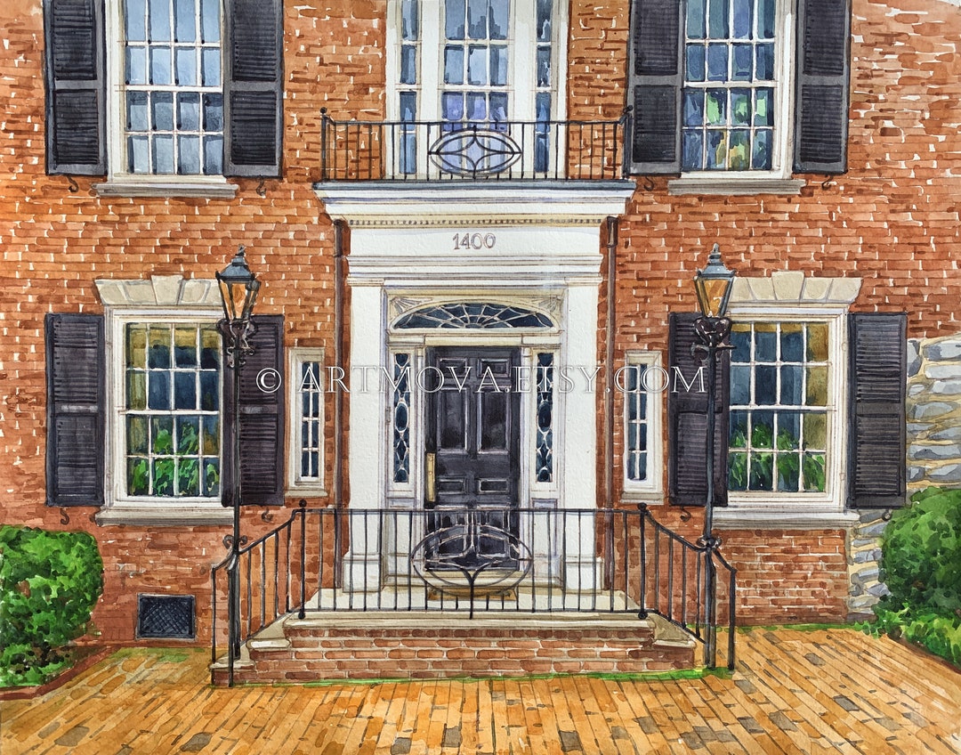 Custom Watercolor House Portrait: First Home, Closing Gift - Etsy